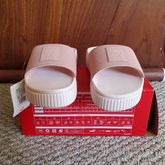 Puma | Shoes | Nib Puma Bold Platform Pink Pearl Pool Slides Slippers ...
